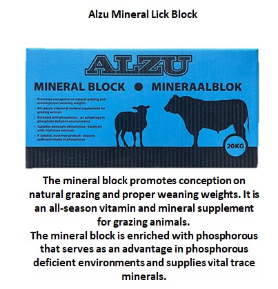 Alzu Mineral Lick Block - Outdoor- Tactical- Agriculture